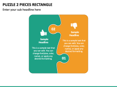 Puzzle 2 Pieces Rectangles PowerPoint Template - PPT Slides