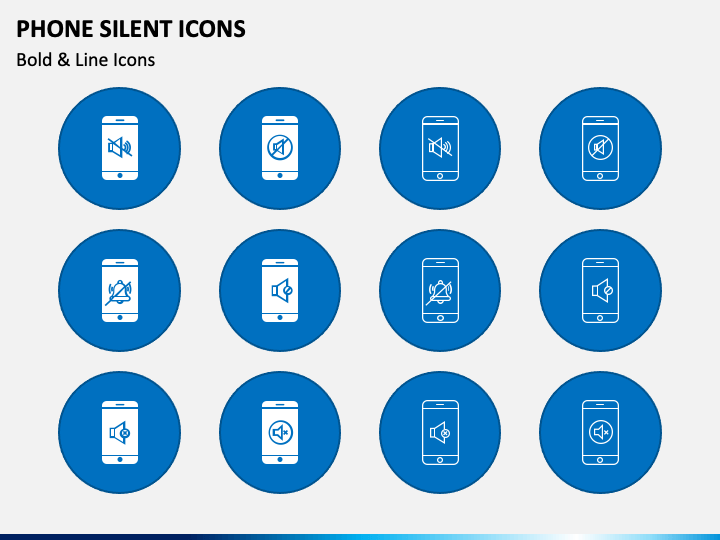Phone Silent Icons for PowerPoint and Google Slides - PPT Slides