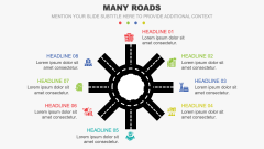 Many Roads PowerPoint and Google Slides Template - PPT Slides
