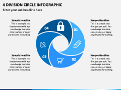 4 Division Circle Infographic PowerPoint Presentation Slides - PPT Template
