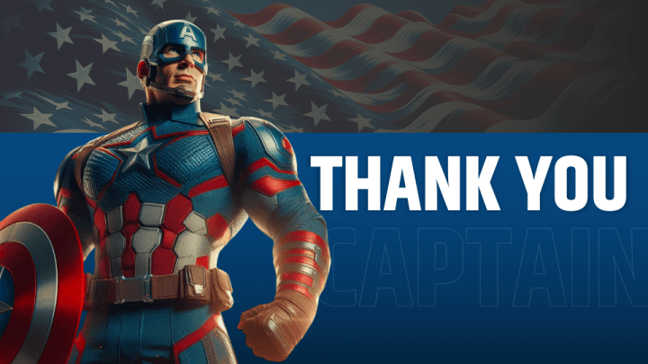 Thank You Captain America 3D Gift Tag Captain America