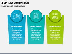 3 Options Comparison PowerPoint Presentation Slides - PPT Template