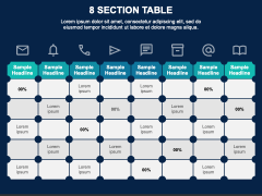 8 Section Table for PowerPoint and Google Slides - PPT Slides