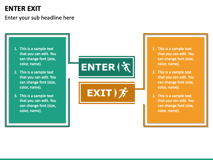Enter Exit PowerPoint and Google Slides Template - PPT Slides