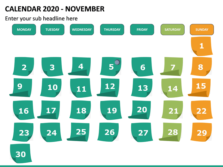 PowerPoint Calendar 2020 | SketchBubble