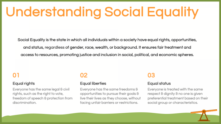 Social Equality PowerPoint and Google Slides Template - PPT Slides