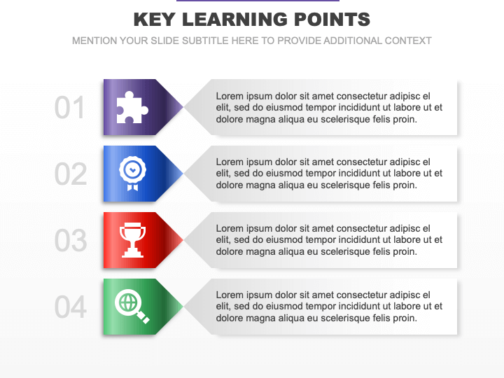 Key Learning Points PowerPoint and Google Slides Template - PPT Slides