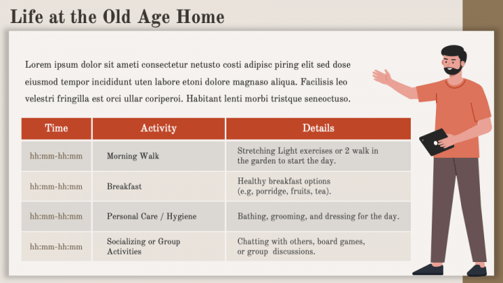 Free - Old Age Home Theme for PowerPoint and Google Slides - PPT Slides