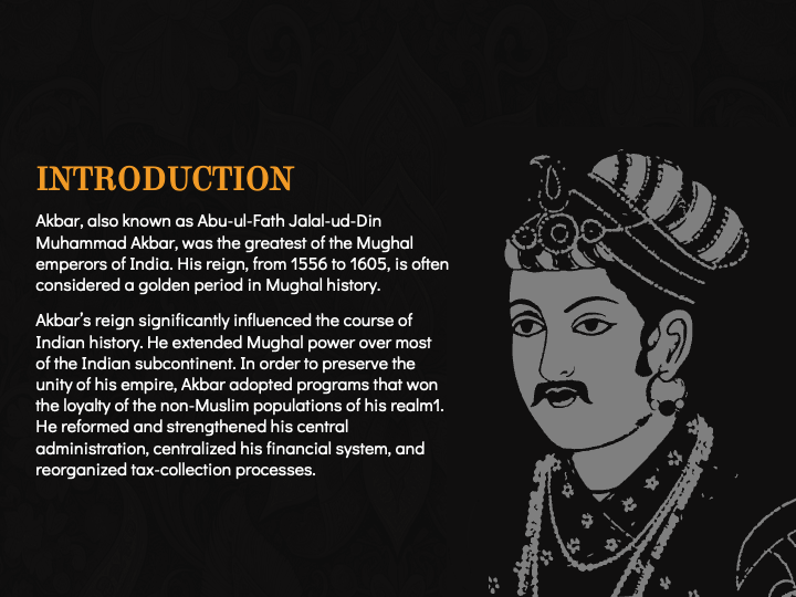 Free - Presentation About AKBAR for PowerPoint and Google Slides