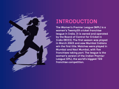 Free - Women's IPL 2024 PowerPoint Template and Google Slides Theme