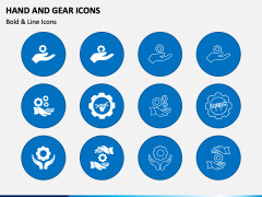 Hand and Gear Icons for PowerPoint and Google Slides - PPT Slides