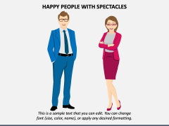 Happy People with Spectacles Illustration for PowerPoint and Google ...
