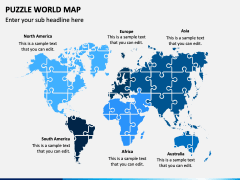 Puzzle World Map for PowerPoint and Google Slides - PPT Slides