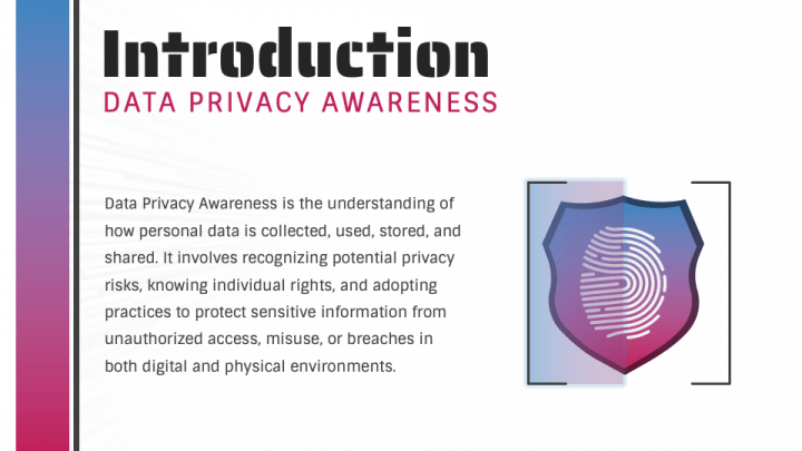 Data Privacy Awareness PowerPoint and Google Slides Template - PPT Slides