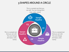 3 Shapes Around a Circle for PowerPoint and Google Slides - PPT Slides