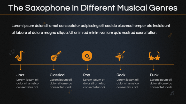 Free - Saxophone Theme for PowerPoint and Google Slides - PPT Slides