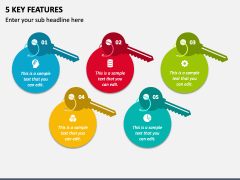 5 Key Features PowerPoint Template and Google Slides Theme