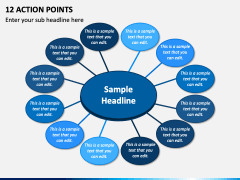 12 Action Points PowerPoint Template and Google Slides Theme