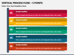 Vertical Process Flow - 5 Points PowerPoint Template and Google Slides ...