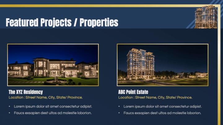 Real Estate Company Profile PowerPoint and Google Slides Template - PPT ...