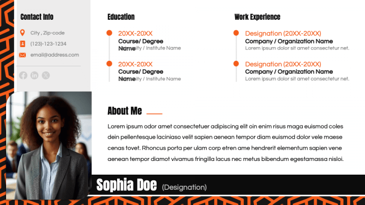 Free - Biography Slides for PowerPoint and Google Slides - PPT Slides