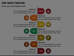 One Week Timeline PowerPoint and Google Slides Template - PPT Slides