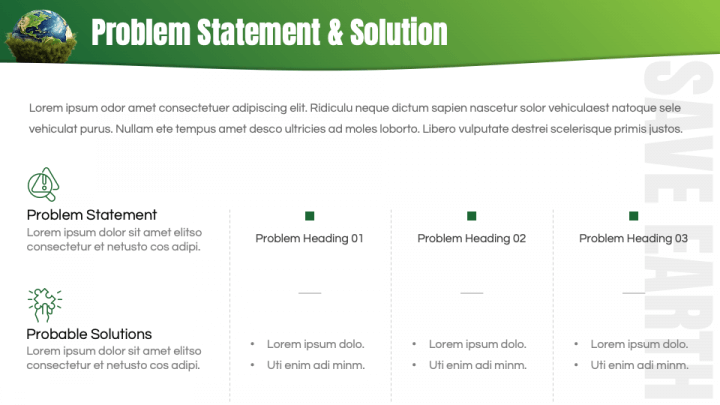 Save Earth Presentation Theme - Free Download