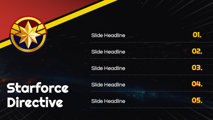 Free - Captain Marvel Theme for PowerPoint and Google Slides - PPT Slides