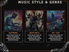 Free - Musician Portfolio PowerPoint Template and Google Slides Theme