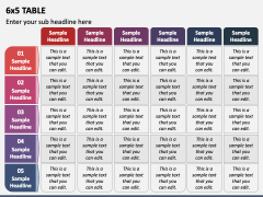 6x5 Table for PowerPoint and Google Slides - PPT Slides