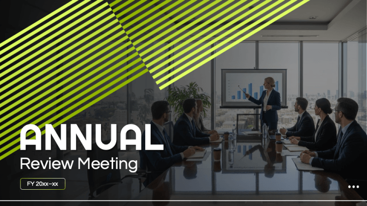 Annual Review Meeting PowerPoint and Google Slides Template - PPT Slides