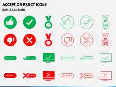 Accept or Reject Icons for PowerPoint and Google Slides - PPT Slides