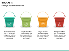 4 Buckets PowerPoint Template - PPT Slides