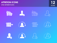 Attrition Icons for PowerPoint and Google Slides - PPT Slides