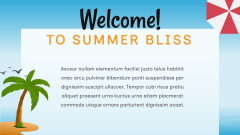 Free - Summer Holidays Presentation Theme for PowerPoint and Google Slides