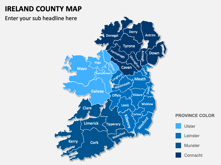 Ireland County Map for PowerPoint and Google Slides - PPT Slides