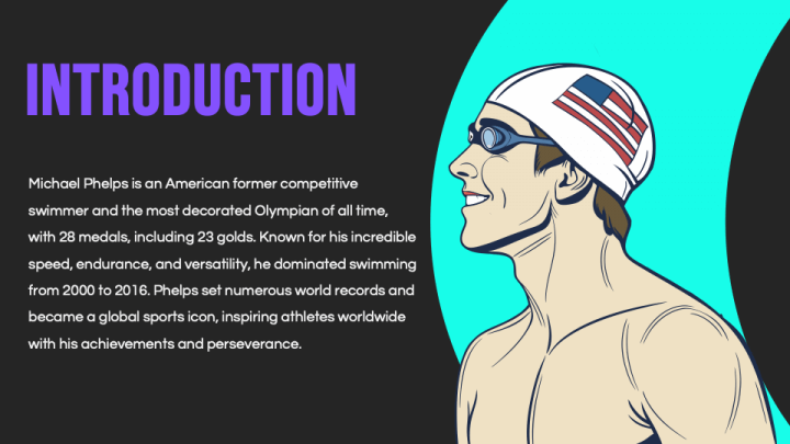 Free - Michael Phelps PowerPoint and Google Slides Template - PPT Slides