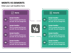 Merits Vs Demerits PowerPoint and Google Slides Template - PPT Slides