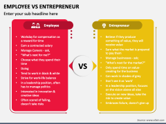 Employee Vs Entrepreneur PowerPoint and Google Slides Template - PPT Slides