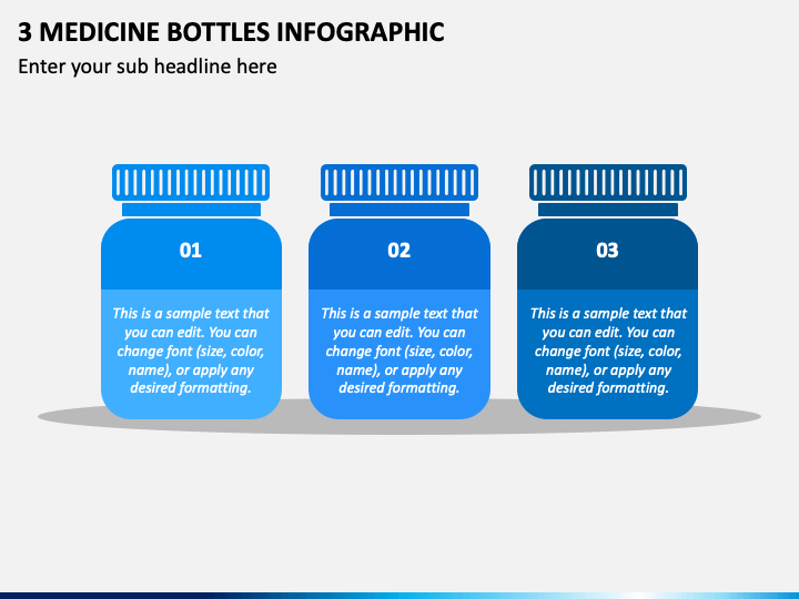 3 Medicine Bottles Infographic PowerPoint Template and Google Slides Theme