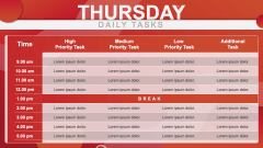 Free - Thursday Tasks PowerPoint and Google Slides Template - PPT Slides