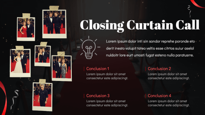 Free - Red Carpet Theme for PowerPoint and Google Slides - PPT Slides