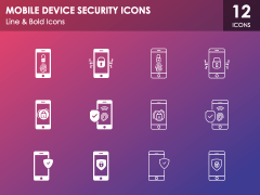Mobile Device Security Icons for PowerPoint and Google Slides - PPT Slides