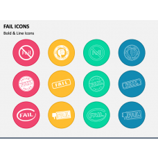 Failure Icons PowerPoint Template - PPT Slides