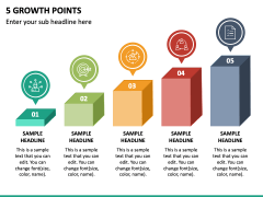 5 Growth Points PowerPoint Template - PPT Slides
