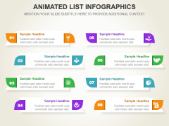 Animated List PowerPoint Template and Google Slides Theme