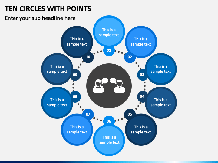Ten Circles with Points PowerPoint Template and Google Slides Theme