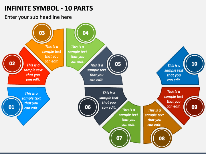 Infinite Symbol - 10 Parts PowerPoint Template and Google Slides Theme