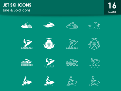 Jet Ski Icons for PowerPoint and Google Slides - PPT Slides