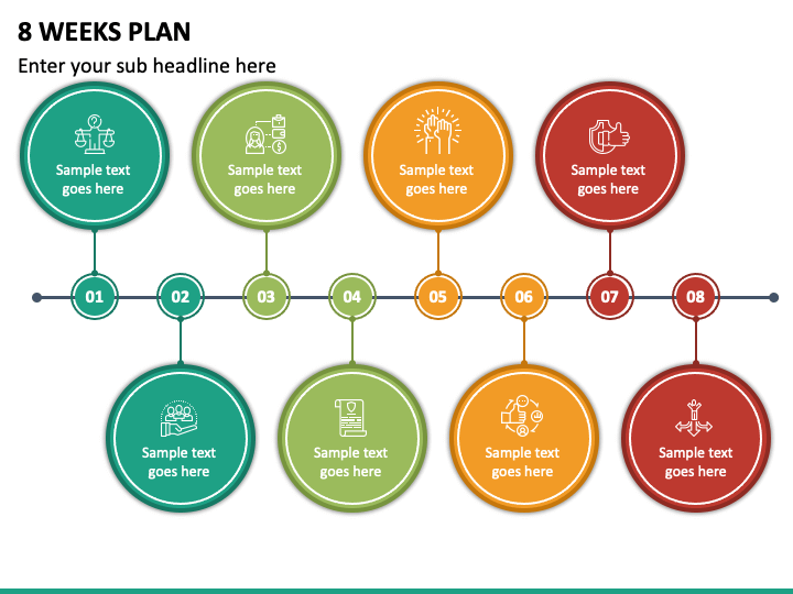 8 Weeks Plan PowerPoint Template - PPT Slides